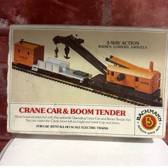 Bachmann | Other | Vintage Bachmann Ho Scale Amtrak Crane Car And Boom ...